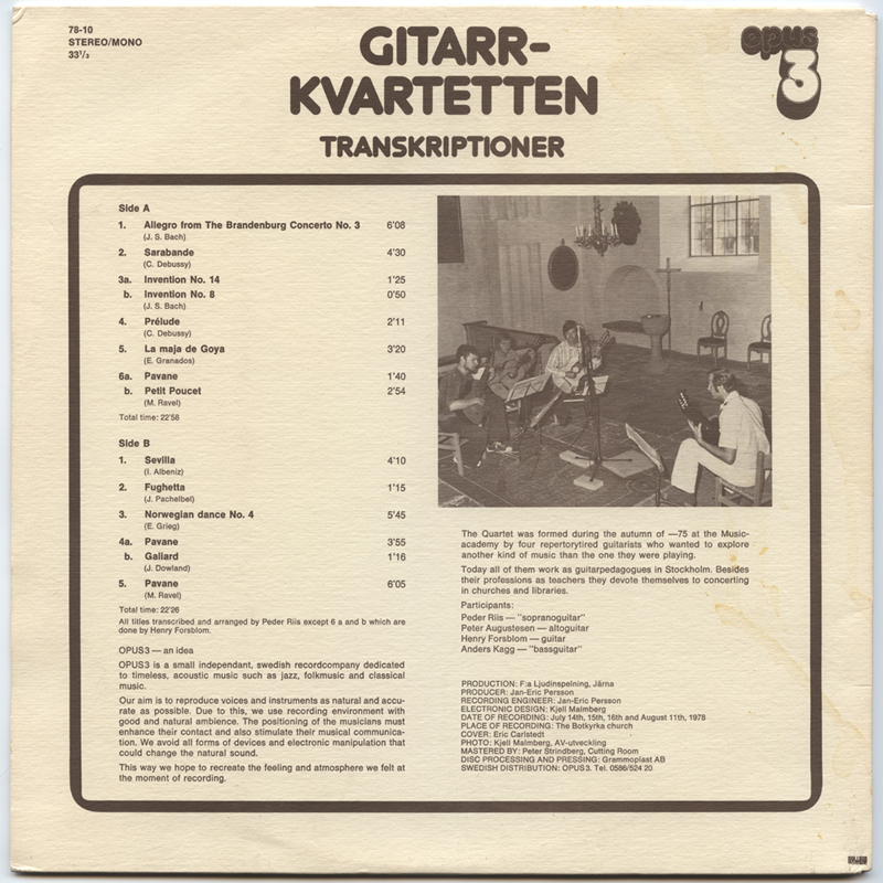 Opus3 LPs / 78-10 (V001)