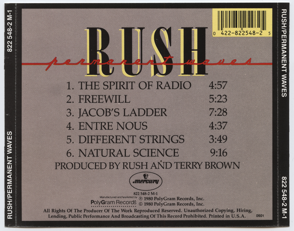 Atomic CD / Rush : Permanent Waves (V002)
